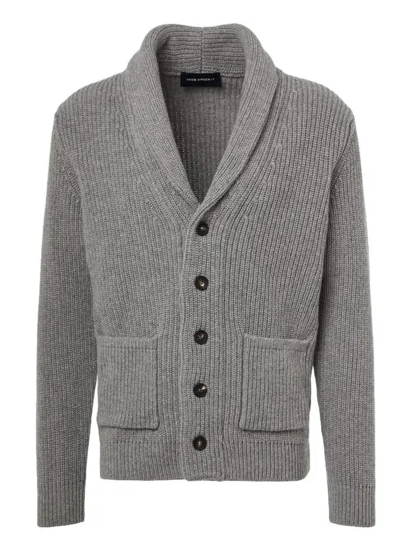 Thom Sweeney Wool And Cashmere Cardigan - Grey