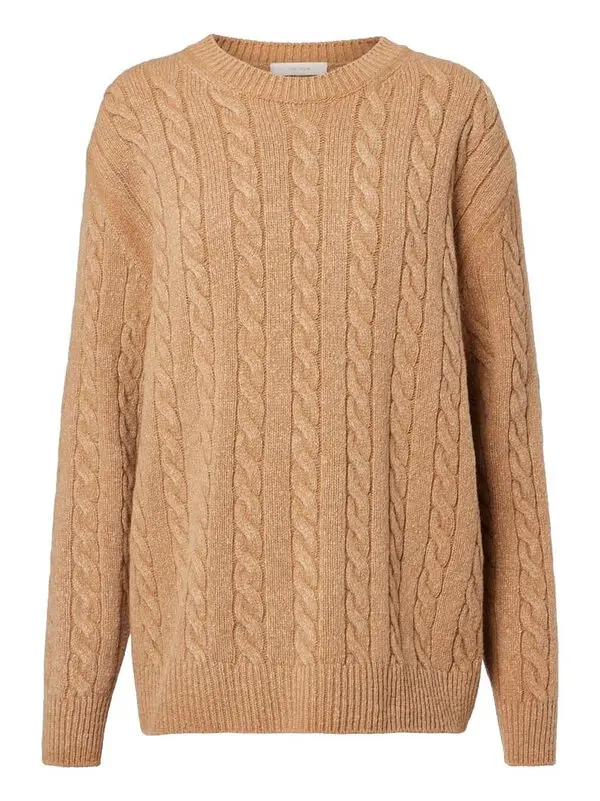 THE ROW Lido Cable-knit Wool Sweater - Brown