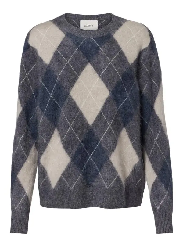 LISA YANG Margy Argyle Cashmere Sweater - Multicoloured