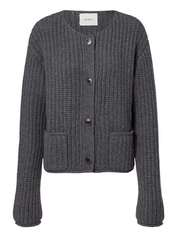 LISA YANG Suzie Cashmere Cardigan - Grey