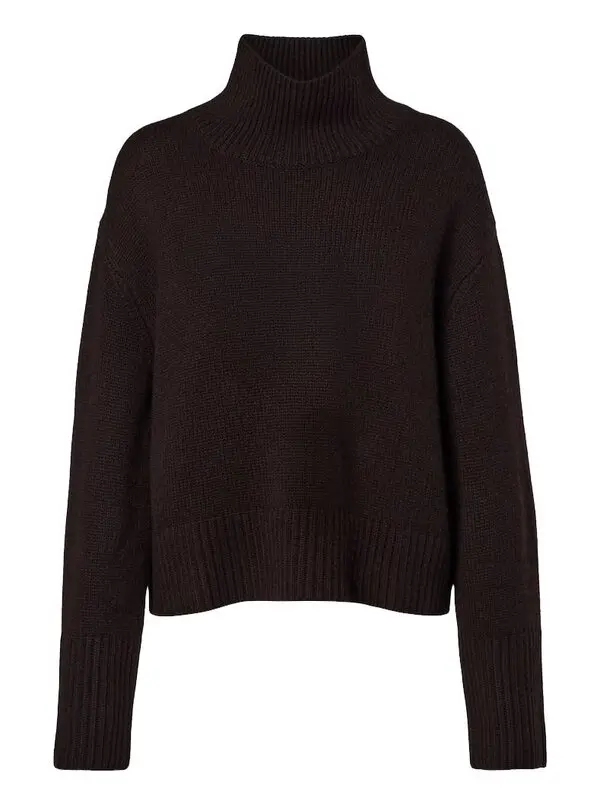 LISA YANG Fleur Cashmere Turtleneck Sweater - Brown
