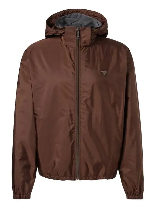 Prada Reversible Hooded Re-nylon Jacket - Brown