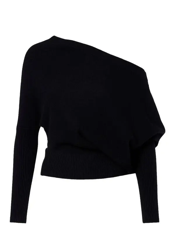 Altuzarra Paxi One-shoulder Cashmere Sweater - Black