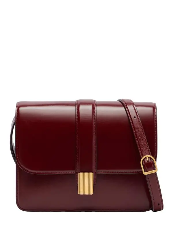 Khaite Blake Leather Crossbody Bag - Burgundy
