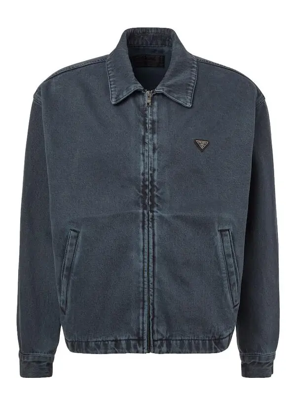 Prada Denim Blouson Jacket - Grey