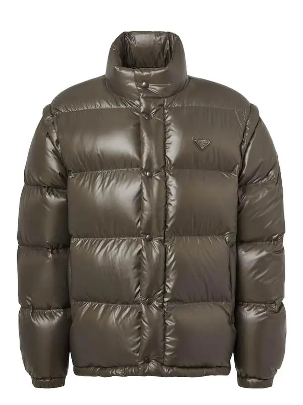 Prada Re-nylon Down Jacket - Green