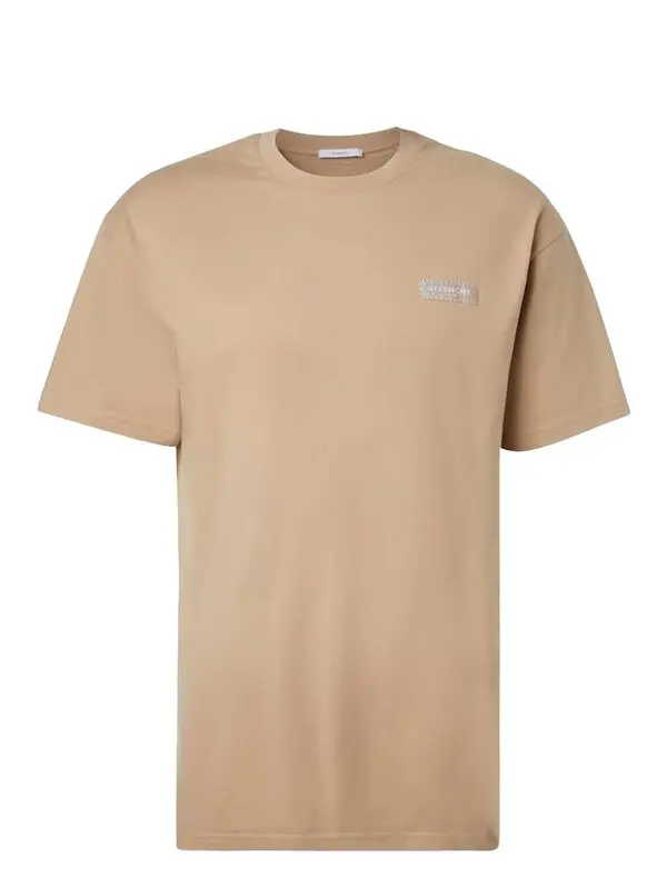 Givenchy Logo Cotton Jersey T-shirt - Beige