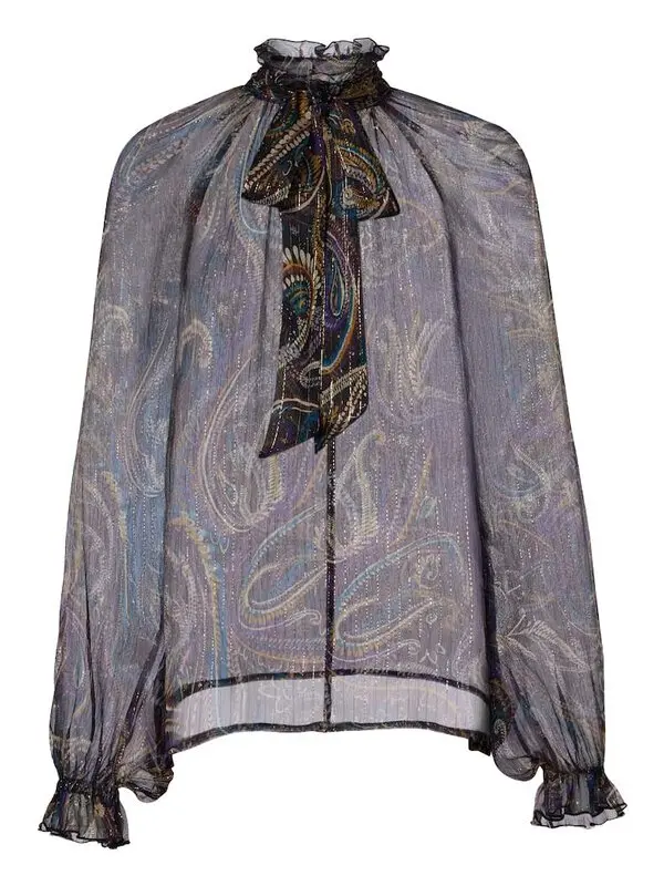Etro Paisley Silk-blend Blouse - Multicoloured