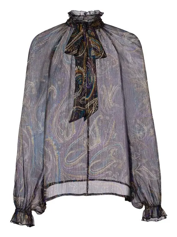 Etro Paisley Silk-blend Blouse - Multicoloured