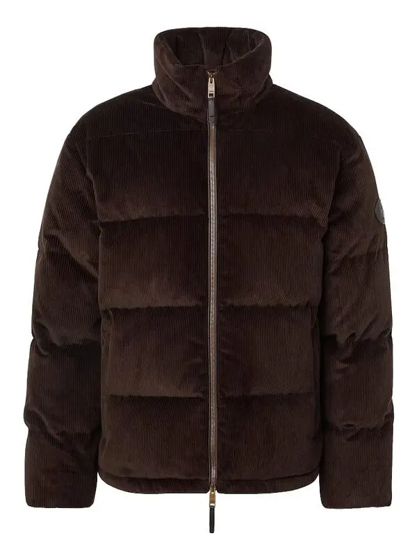 Burberry Cotton Corduroy Down Jacket - Brown