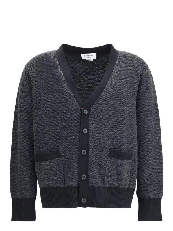Thom Browne Wool Cardigan - Black
