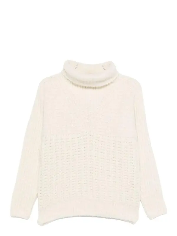 Moncler Textured Knit Sweater - Beige