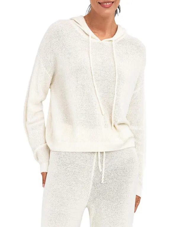 SUNDAY CITIZEN Open Knit Hoodie - Off White