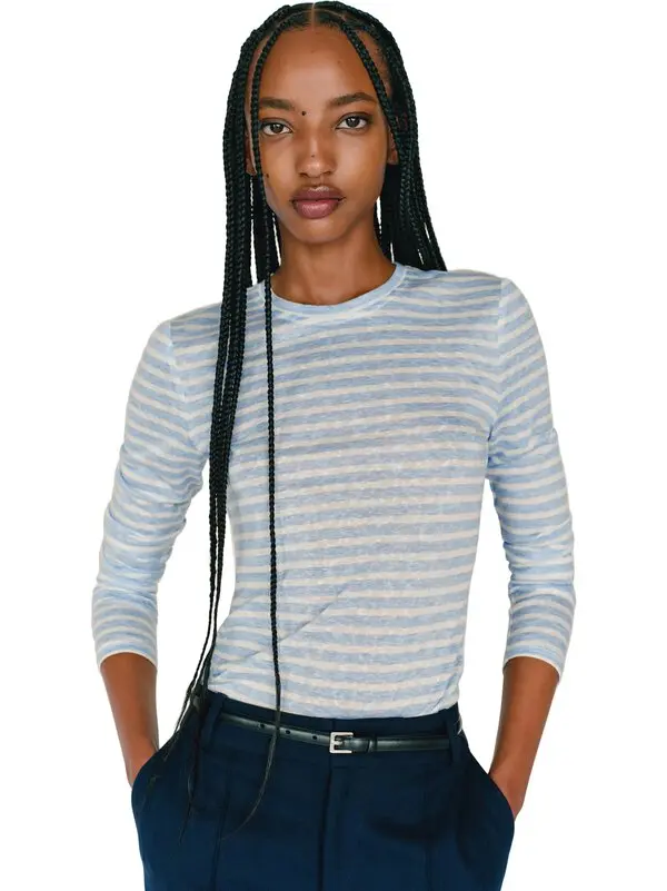 REFORMATION Olympia Knit Top - Blue