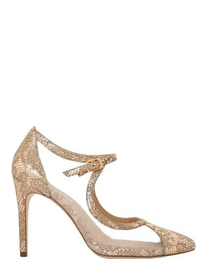 JOAN OLOFF SHOES Rebecca Mesh & Leather Pumps - Snake