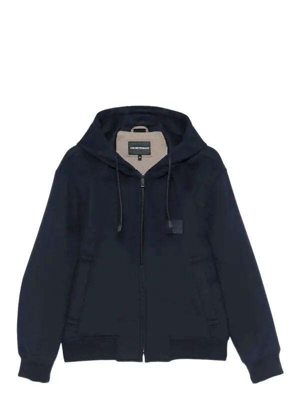 Emporio Armani Wool Blouson Jacket - Blue