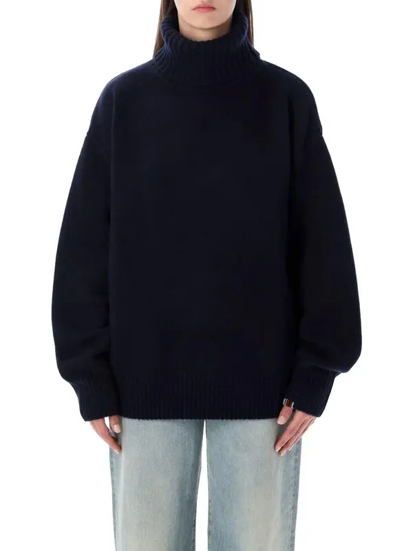EXTREME CASHMERE X N°20 Oversize Xtra Cashmere Turtleneck Sweater - Navy