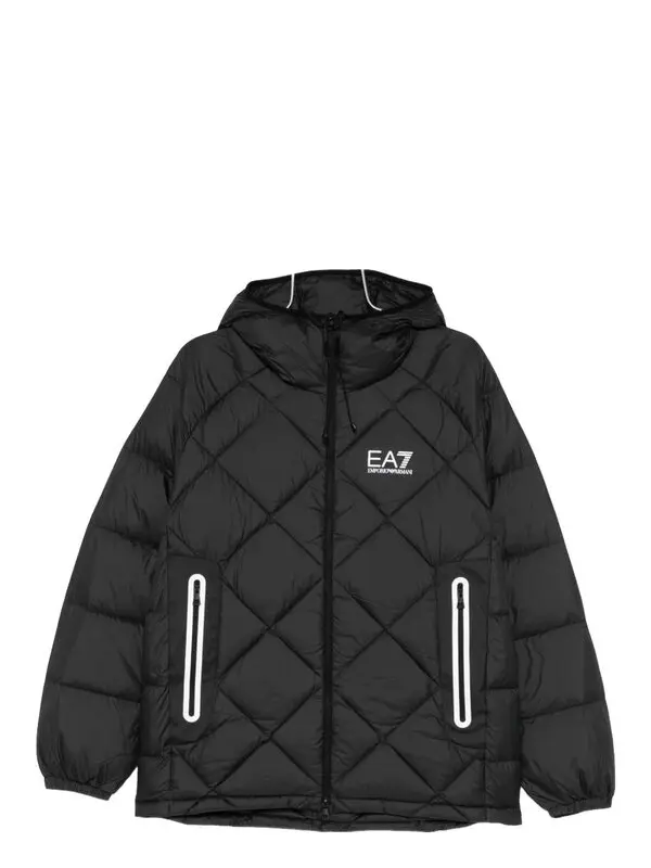 Emporio Armani Quilted Coat - Black