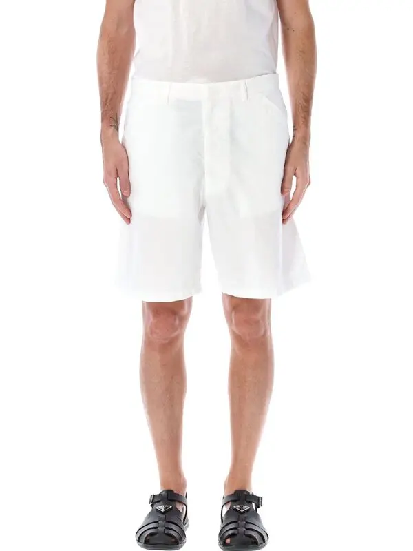 Prada Cotton Bermuda Shorts - White