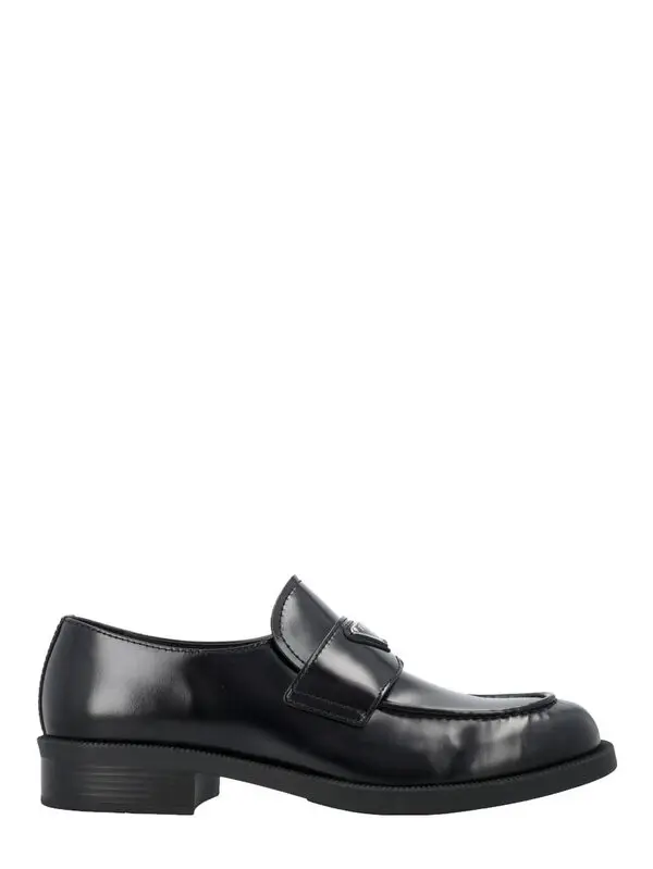 Prada Leather Loafers - Black