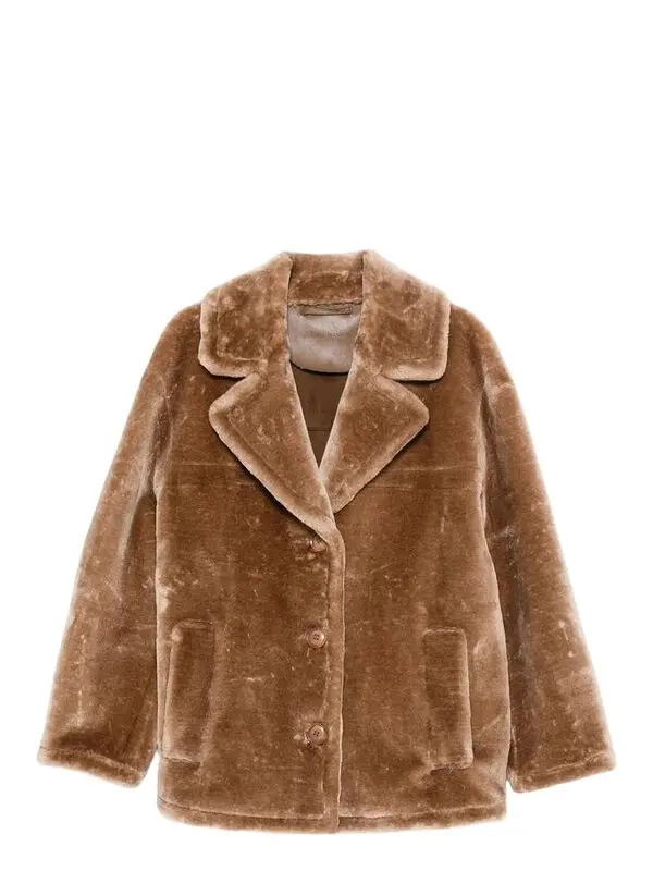 STAND STUDIO Faux Fur Coat - Brown