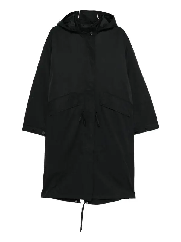 Closed Cotton And Nylon Parka Coat - Black