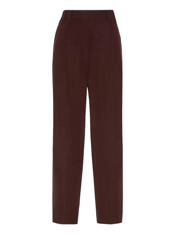 Brunello Cucinelli Wool Blend Trousers - Red