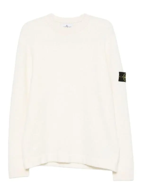 Stone Island Wool-blend Crewneck Sweater - Beige