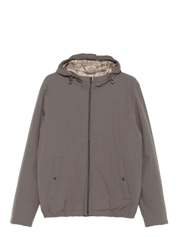 Herno Nylon Hooded Jacket - Brown