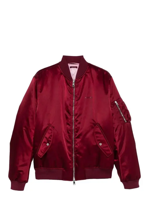 Gucci Nylon Bomber Jacket - Red