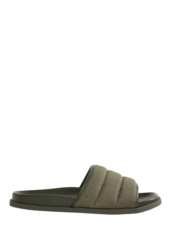 Gucci Gg Pool Slides - Green