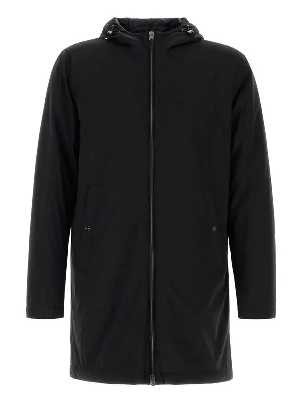 Herno Midi Parka Coat - Black
