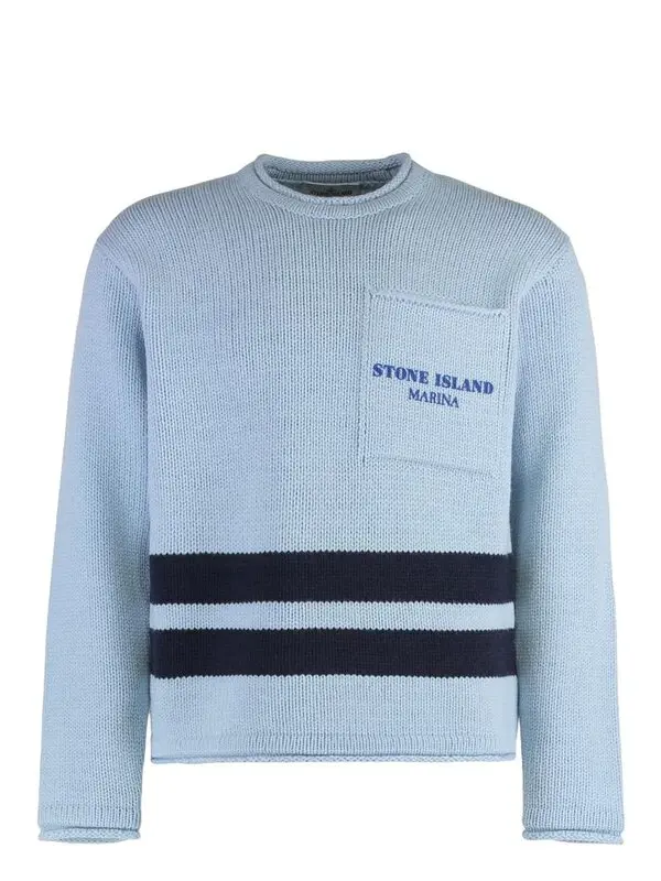 Stone Island Wool Crewneck Sweater - Blue