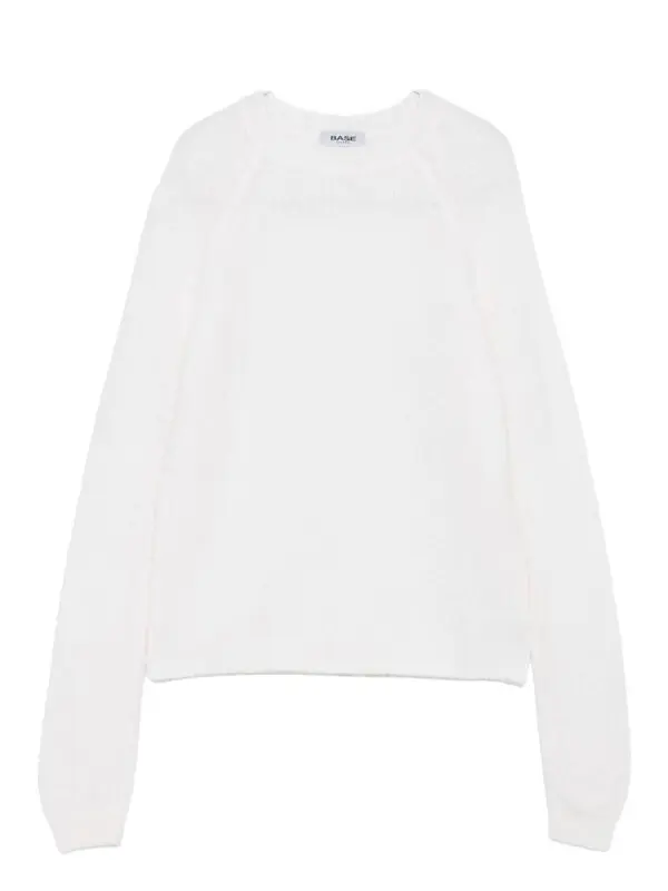 BASE Wool Crewneck Sweater - White