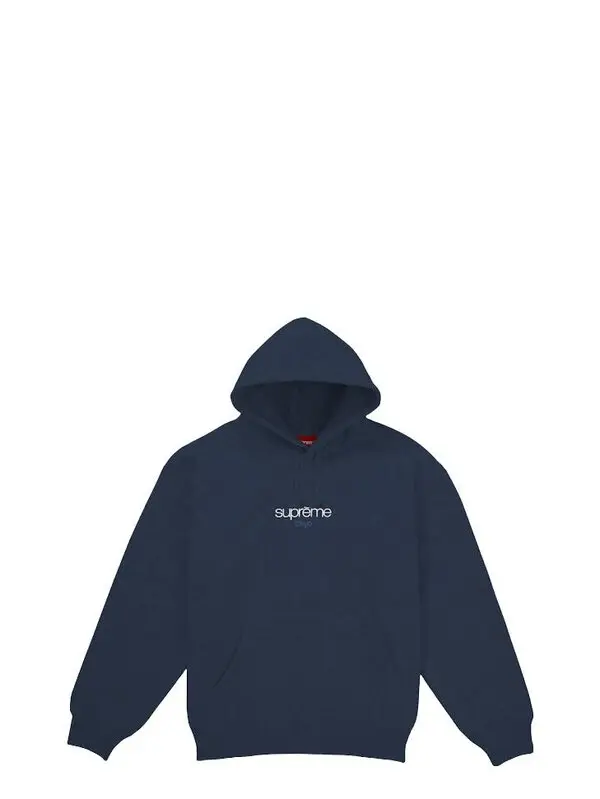 Supreme Classic Logo Tokyo Hooded Sweatshirt - Navy Blue