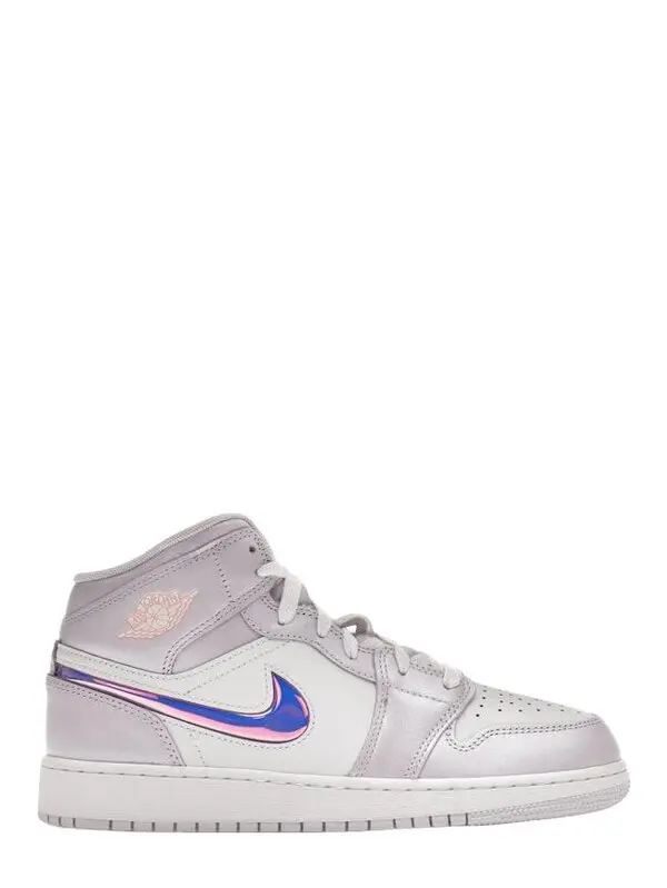 JORDAN 1 Mid Se Iridescent Swoosh - Barely Grape/white/atomic Pink