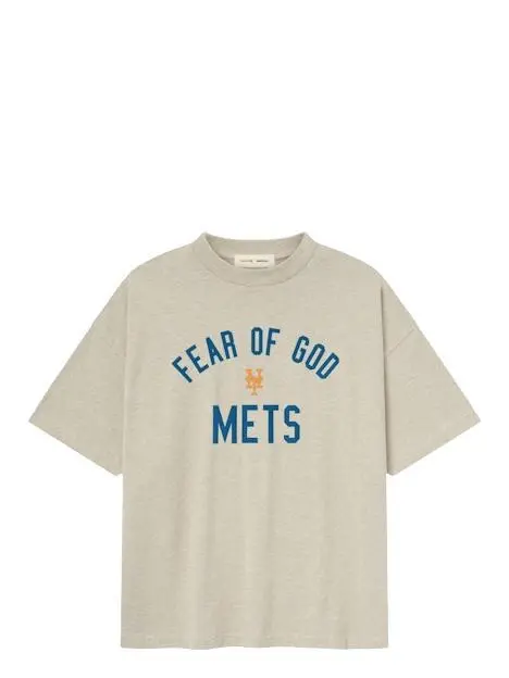 Fear Of God Essentials Mets 90's Tee Shirt - Heather Stone
