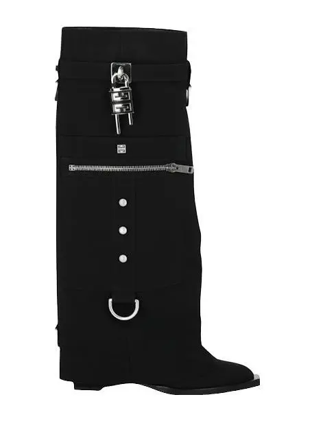 Givenchy Shark Lock Cowboy Boots - Black