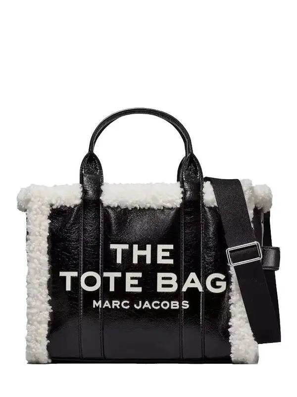 Marc Jacobs The Crinkle Leather Medium Tote Bag - Black