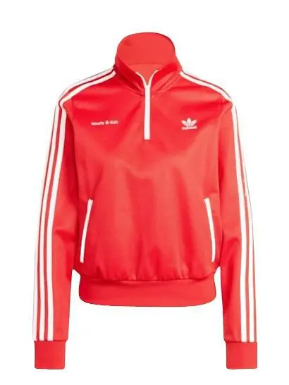 Adidas X Sporty & Rich Track Quarter Zip - Red/white