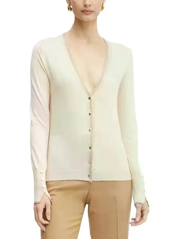 Liu Jo Scalloped Trim Button-front Cardigan - Neutrals