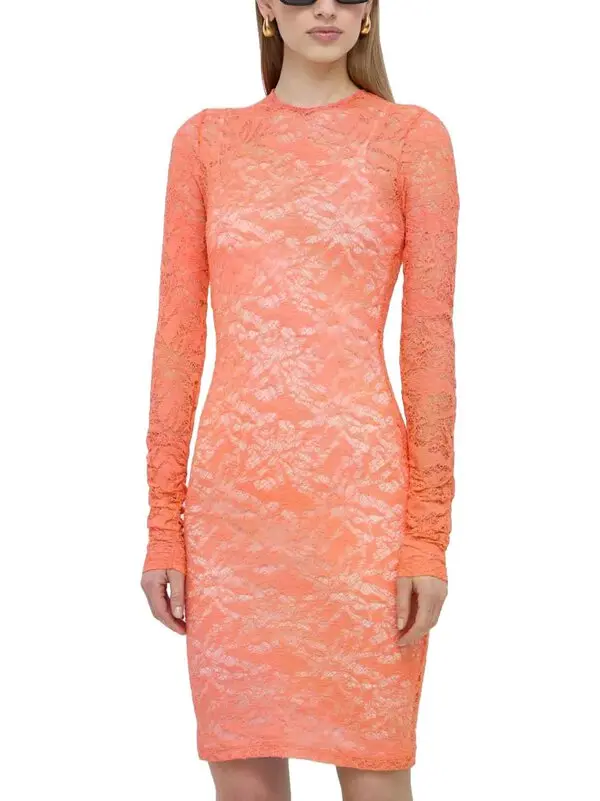 Pinko Lace Mini Dress - Orange