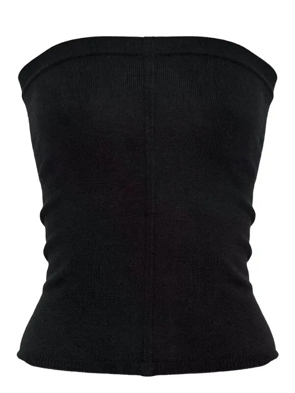 Rick Owens Ribbed Tube Top - Black