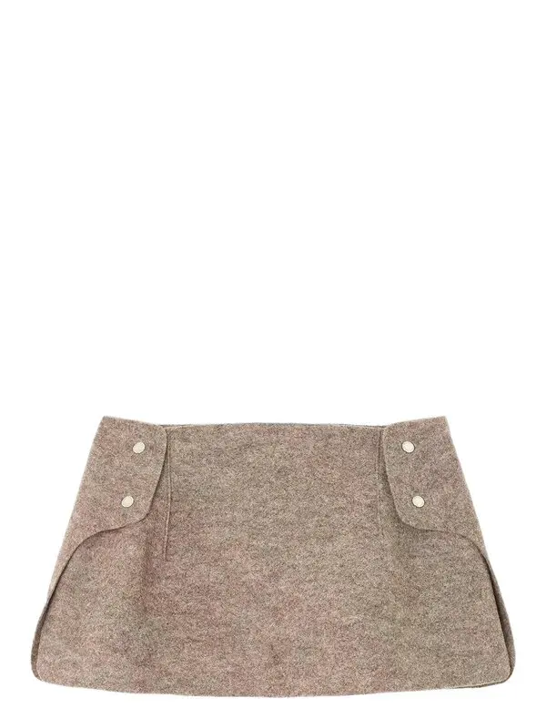 Sunnei Armatura Button Mini Skirt - Brown