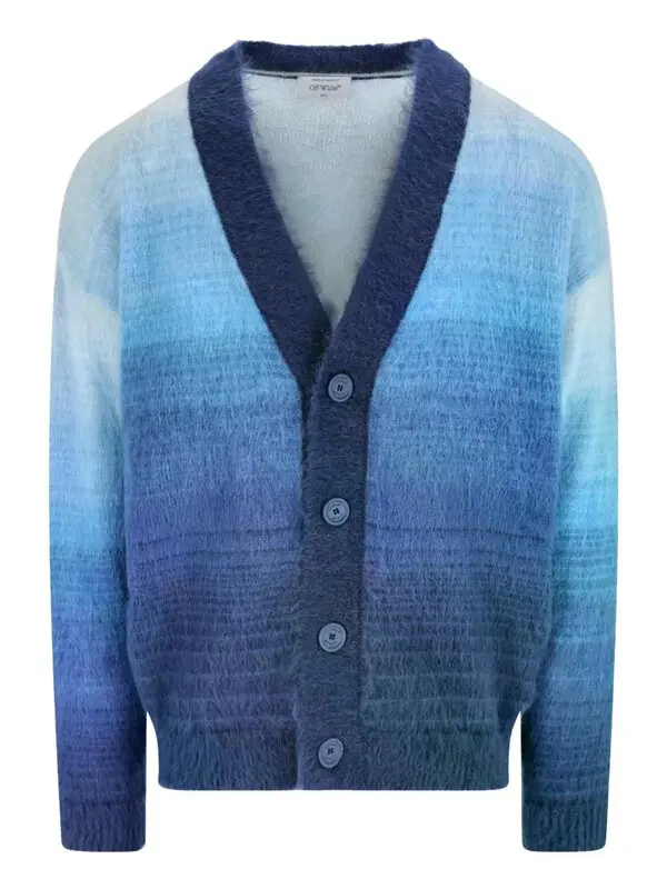 Off-White Arrow-motif V-neck Cardigan - Blue