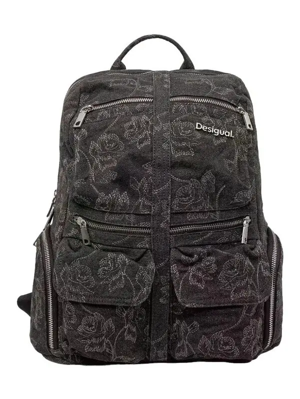 Desigual Floral Backpack - Black
