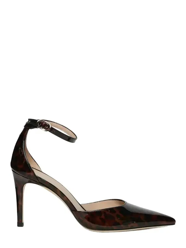 STUART WEITZMAN 85mm Ankle Strap Pointed Pumps - Brown