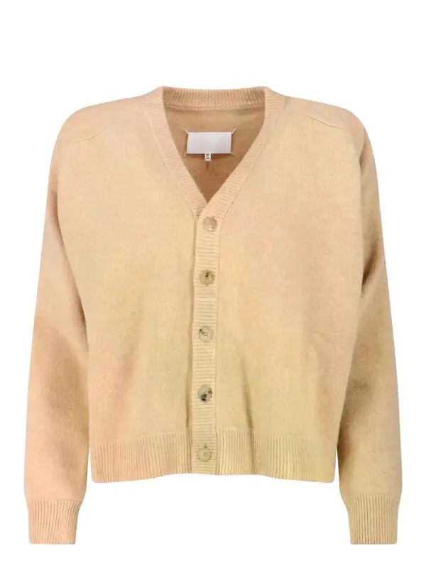 MAISON MARGIELA Long-sleeve V-neck Cardigan - Neutrals