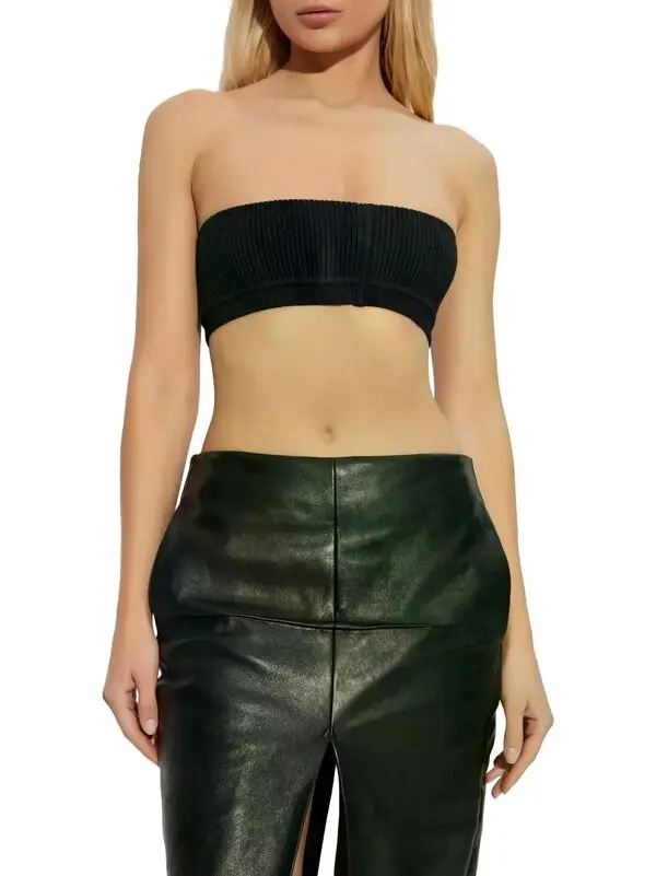 Rick Owens Ribbed Bandeau Top - Black