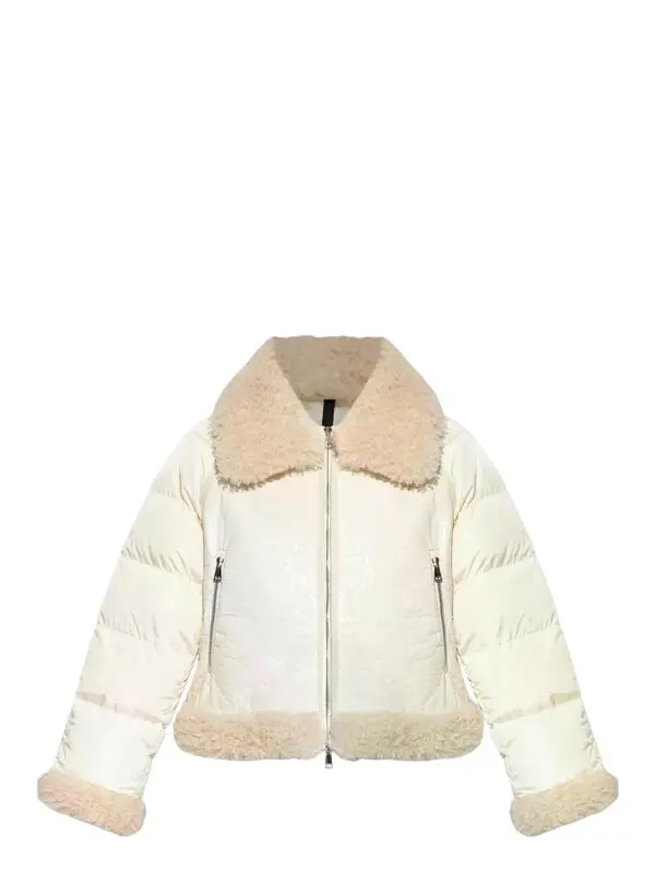 Moncler Faux-shearling Collar Jacket - Neutrals